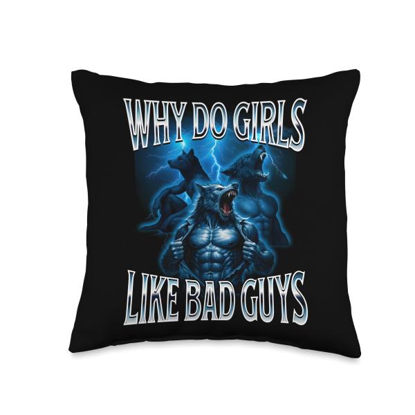 ・Human By Chance Alpha By Choice, Funny Why Do Girls Like Bad Guys iconic galaxy wolf graphic novelty three werewolf moo...