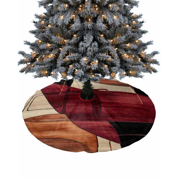 ・Christmas Tree Skirt Material: The farmhouse Christmas tree skirt is made of sturdy polyester material that is well mad...