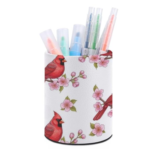 ・Premium Faux Leather Construction: Crafted from high-quality artificial leather, this round pen cup offers dust-proof a...