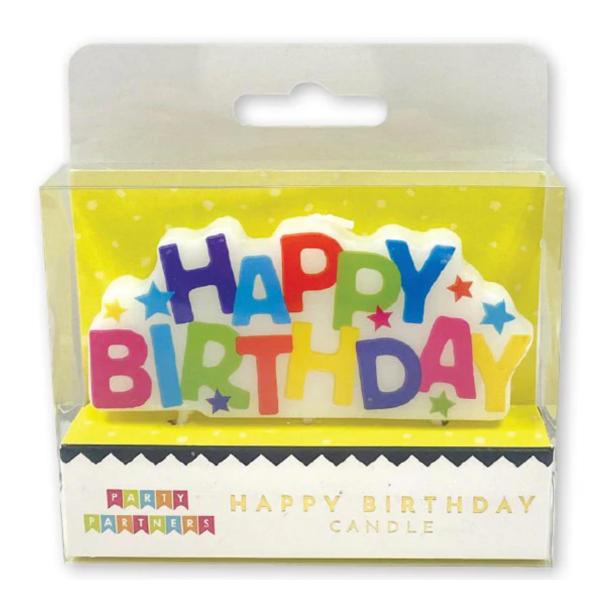 ・カラフルなワックスキャンドルは、積み重ねられた「Happy Birthday」の文字で成形されています。・高さ2.75インチ。ケーキの配置が簡単なピック付き。・明るいマルチカラー文字の輪郭が白く散りばめられた星のアクセント。・誕生日、子供...