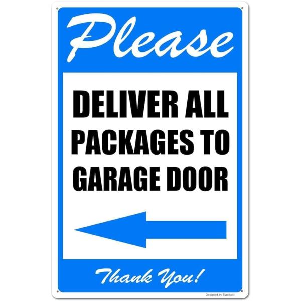 ・【High-Visibility 8x12 Inch Metal Sign】Standard-sized tin sign (20x30cm) with bold single-sided print for clear gate/wal...