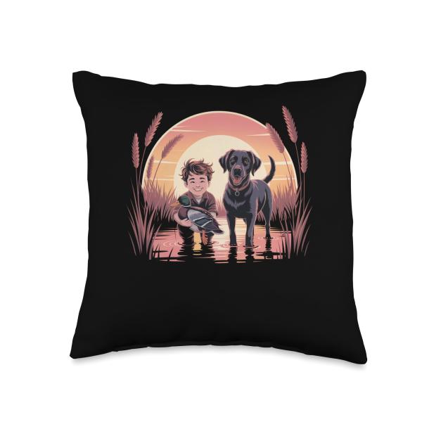 ・Perfect for passionate hunters and dog lovers, this black camo graphic design showcases a stunning outdoor scene with a...