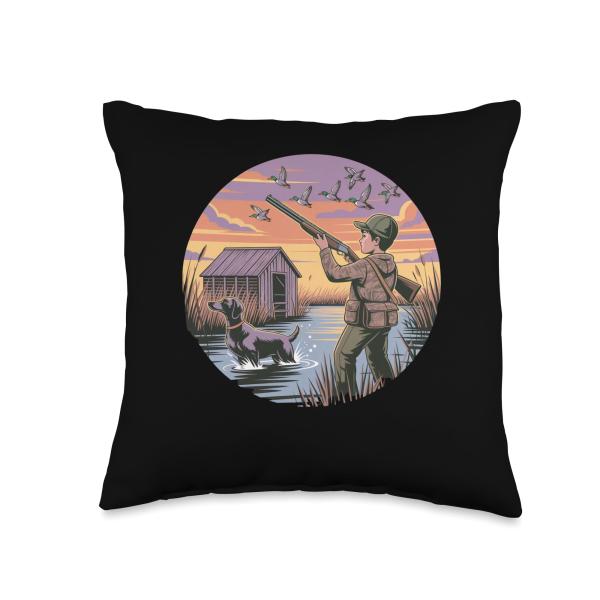 ・Perfect for passionate hunters and dog lovers, this black camo graphic design showcases a stunning outdoor scene with a...