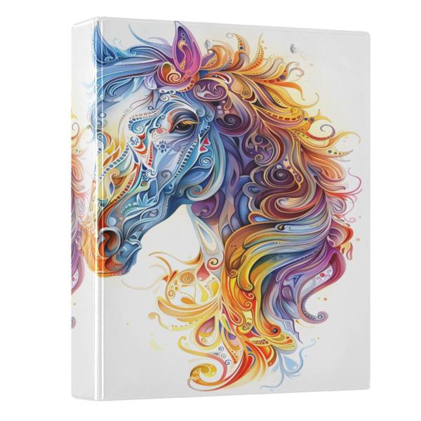 ・【3 Ring Binder with Clipboard Size】 12.4 x 10.63 x 2.36 inches/31.5 x 27 x 6 cm, design with 3-label pocket, suitable f...