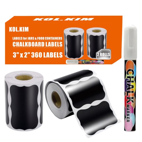 ・Wide Application: 2 rolls 180 each waterproof and reusable labels, including sticker labels to write on, pantry labels ...
