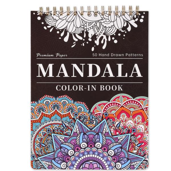 ・50 Hand Drawn Mandalas Patterns - The adult coloring book contains 50 different mandala patterns, suitable for relaxati...