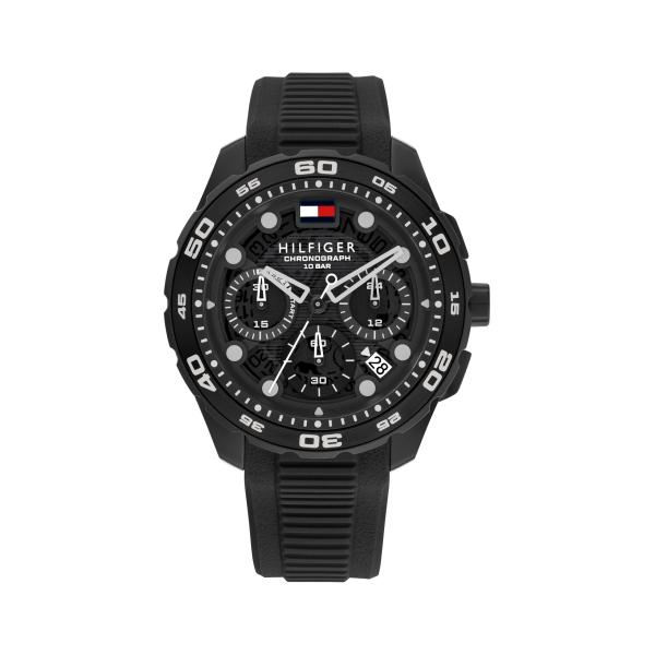 ・The Tommy Hilfiger TH-Regatta men's watch features a 44mm case, transparent dial, bold dot indexes, and sport bezel. Wi...