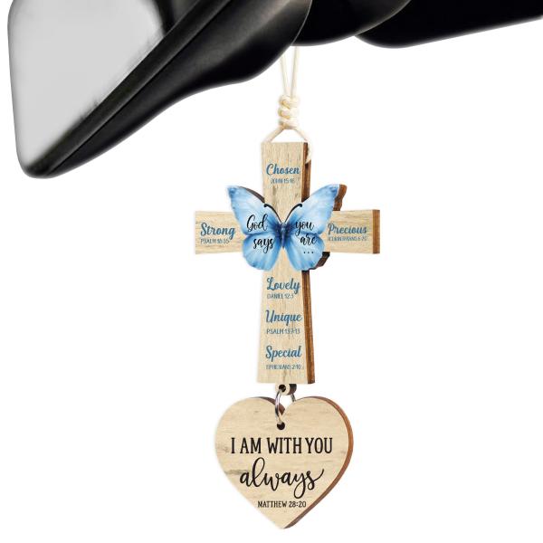 ・? Unique Daily Inspiration: Tap the cross to scan a new Bible verse every day - a spiritual rearview mirror accessories...