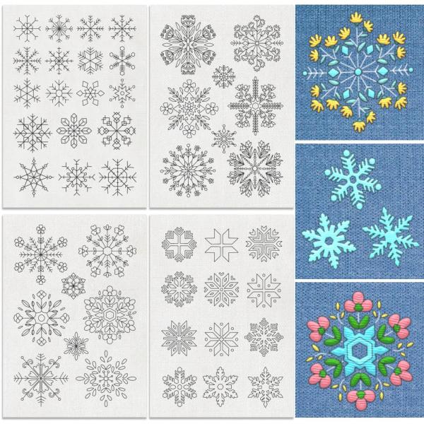・さまざまな選択肢:これらの雪の結晶パターンは4枚パックで、各シートのサイズは8.3x11.7インチ/29.7x21cmで、手縫いのニーズを満たすために46個の異なるスタイルの水溶性手縫いスタビライザーが含まれています。・使いやすい:冬の雪...