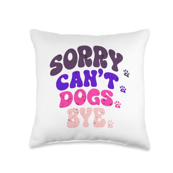 ・Retro Dogs Humor Vintage for women Sorry Can't Dogs Bye great present for pet lovers who love dogs.・100% spun-polyester...