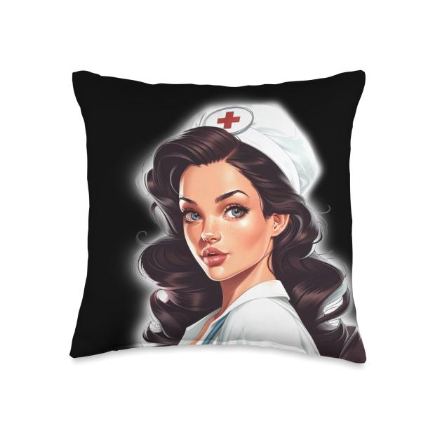 ・Nurse, Nurse Lover, Nurse Appreciation, Pretty Girl, Pin-Up Girl, Nursing Student, CNA・100% spun-polyester fabric・Doubl...