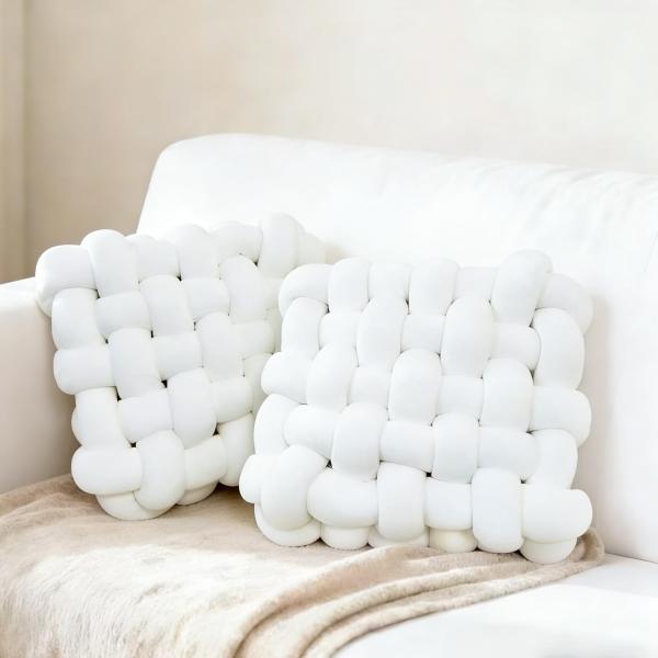 ・【2-piece set + 4 color options available】This decorative throw pillow is a 2-piece set and offers 4 soft color options ...