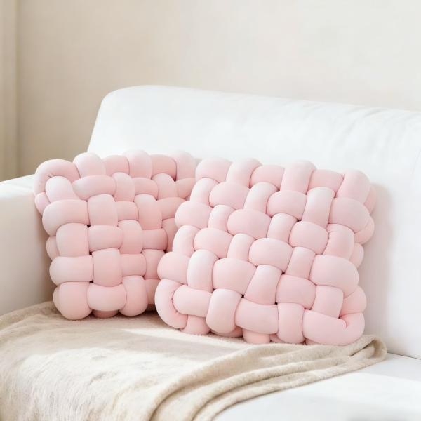 ・【2-piece set + 4 color options available】This decorative throw pillow is a 2-piece set and offers 4 soft color options ...