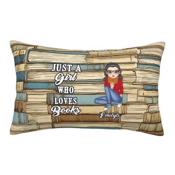 ・Personalized Book Lover Design: Customize your throw pillow with phrases like "Just a Girl Who Loves Books" or any othe...