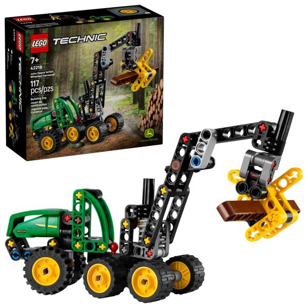 ・BUILD AND OPERATE A HARVESTER - Kids construct a replica forestry vehicle with the LEGO Technic John Deere 1470H Wheele...