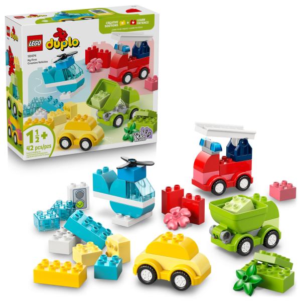 ・BUILD ＆ REBUILD - The LEGO DUPLO My First Creative Vehicles (10474) building toy for toddler boys and girls ages 18 mon...