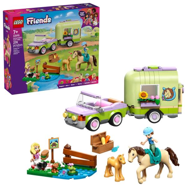 ・HORSE TOY FOR KIDS - The LEGO Friends Horse ＆ Baby Foal Trailer (42695) building toy for girls and boys ages 7 years ol...