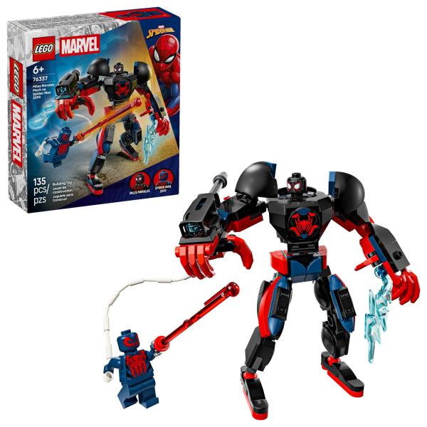 ・SUPERSIZED SPIDER-MAN ACTION - Kids gear up for epic mech battles with the LEGO Marvel Miles Morales Mech vs. Spider-Ma...