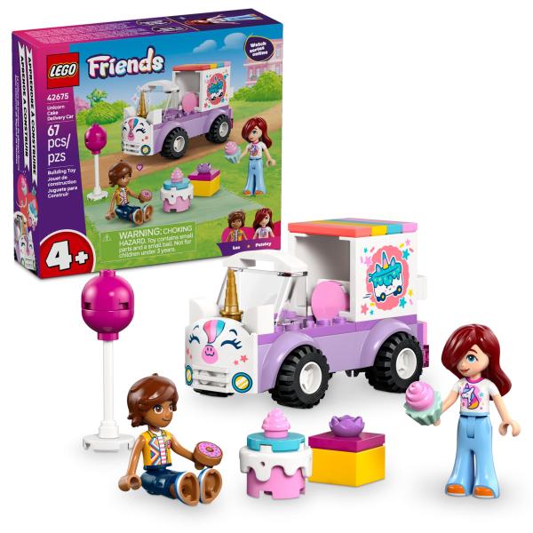 ・PRETEND PLAY TOY FOR KIDS - The LEGO Friends Unicorn Cake Delivery Car (42675) building toy for preschool kids ages 4 y...