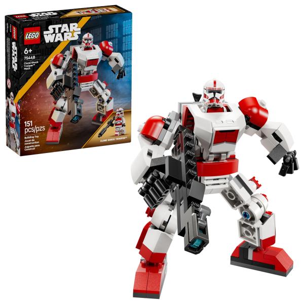 ・DEFEND THE REPUBLIC - Kids gear up for galactic adventure with the LEGO Star Wars Clone Shock Trooper Mech (75448) buil...