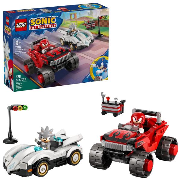 ・TWICE THE RACING ACTION - Kids speed toward the finish line with the LEGO Sonic the Hedgehog Silver's Car vs. Knuckles'...
