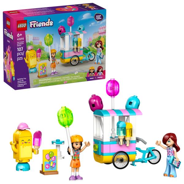 ・BUILDING TOY FOR KIDS - The LEGO Friends Ice Cream ＆ Balloon Stand (42692) playset for girls and boys ages 6 years old ...