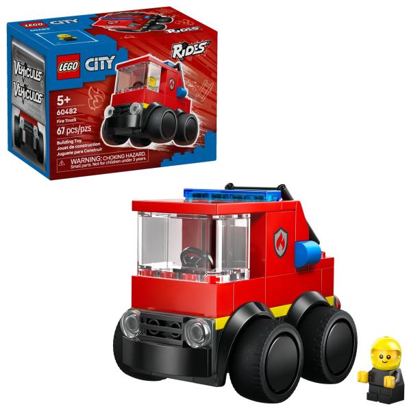 ・FIRE TRUCK TOY FOR KIDS - Young heroes can ride out and save the day with the LEGO City Rides - Fire Truck (60482) buil...
