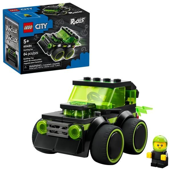 ・GAMER CAR TOY FOR AGES 5+ - Rev up their imagination engines with the LEGO City Rides - Gaming Race Car (60484) buildin...