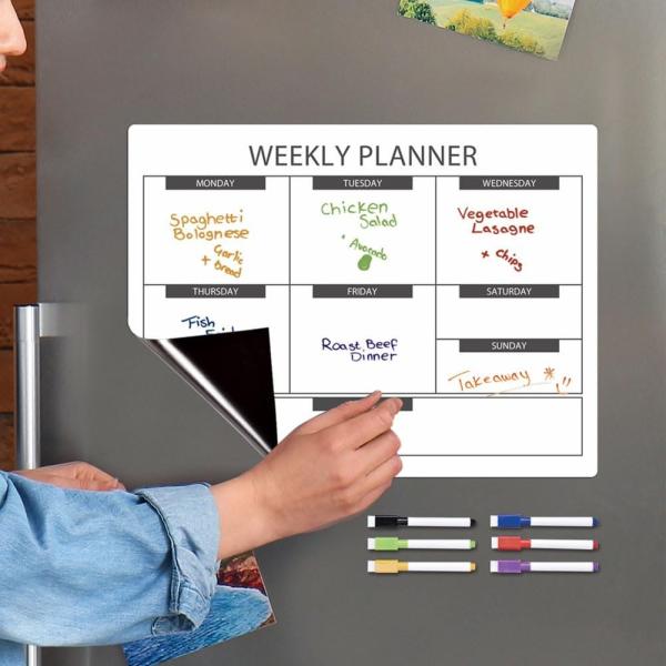 ・[WEEKLY PLANNING TOOL] Utilize this erasable magnetic calendar board to effectively plan your week, providing a clear v...