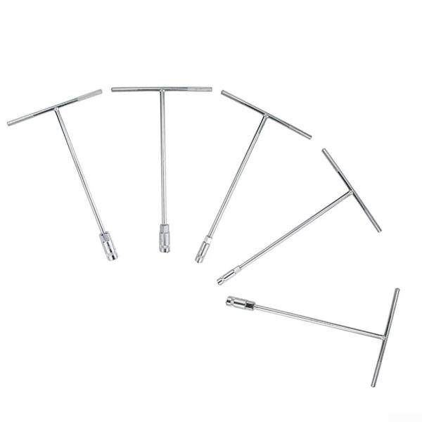 ・[MULTIPLE SIZES INCLUDED] This T Handle Socket Wrench set includes five essential sizes 8mm, 10mm, 12mm, 13mm, and 14mm...