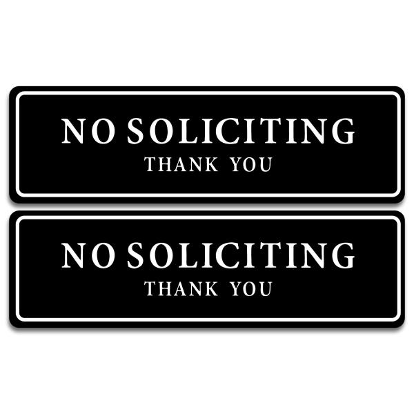 ・Size: You will receive 2 No Soliciting Signs measuring 8.07x 2.36x0.08 inches each, perfect for both windows and outdoo...