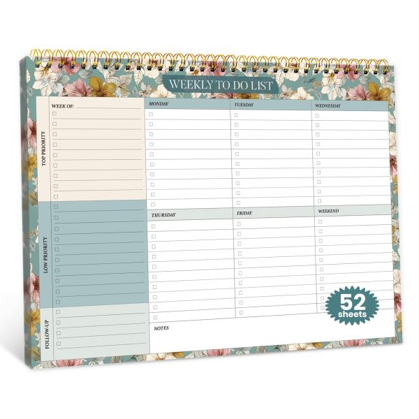 ・【生産性を最大化】当社の週間ToDoリストメモ帳は、優先順位、低優先順位、フォローアップの分類されたセクションを特徴とする包括的なタスク管理システムを提供し、効率的な優先順位付けとタスク完了を保証します。・【柔軟なウィークリープラン】52...