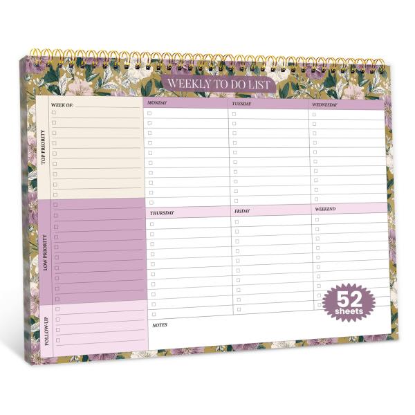 ・【生産性を最大化】当社の週間ToDoリストメモ帳は、優先順位、低優先順位、フォローアップの分類されたセクションを特徴とする包括的なタスク管理システムを提供し、効率的な優先順位付けとタスク完了を保証します。・【柔軟なウィークリープラン】52...