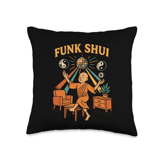 ・Funny Buddhist Monk Retro Disco Ball Ying Yang Feng Shui Pun. Funny Feng Shui Pun Funk Shui, for meditation teachers, r...