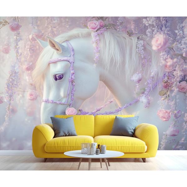 ・Mural Size: The overall size of the mural is 78.7"W x 78.7"H. This mural wallpaper is cut into 4 pieces for easy instal...