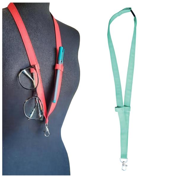 ・??【Dual-Loop Design for Pen ＆ Glasses】- This functional lanyard features two dedicated loops to securely hold your pen ...