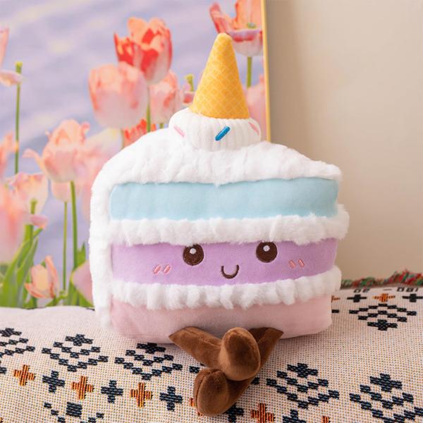 ・【Rainbow Birthday Cake】 Make every celebration sweeter with Rainbow Birthday Cake pillow. Decked out in cotton-candy hu...