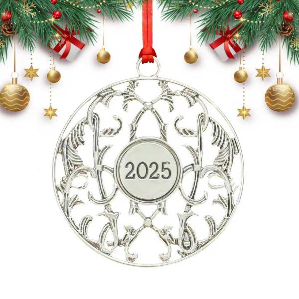 ・Pewter Ornaments: Our christmas tree ornaments are Made of metal material, a 3D relief double-sided design, with a shin...