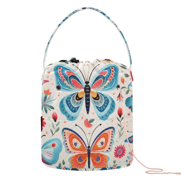 ・Fashion: The yarn bag is made of 100% polyester wave stitched material, which is reusable, practical, stylish and uniqu...