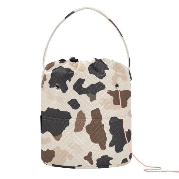 ・Fashion: The yarn bag is made of 100% polyester wave stitched material, which is reusable, practical, stylish and uniqu...