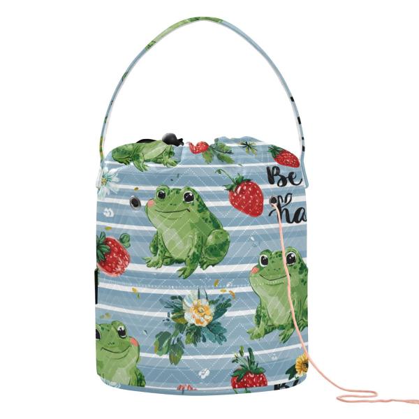・Fashion: The yarn bag is made of 100% polyester wave stitched material, which is reusable, practical, stylish and uniqu...