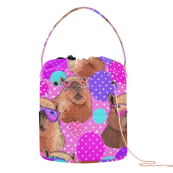 ・Fashion: The yarn bag is made of 100% polyester wave stitched material, which is reusable, practical, stylish and uniqu...