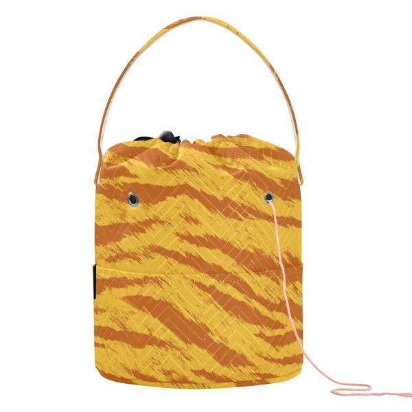・Fashion: The yarn bag is made of 100% polyester wave stitched material, which is reusable, practical, stylish and uniqu...