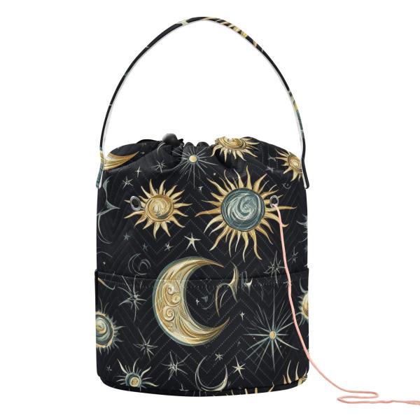 ・Fashion: The yarn bag is made of 100% polyester wave stitched material, which is reusable, practical, stylish and uniqu...