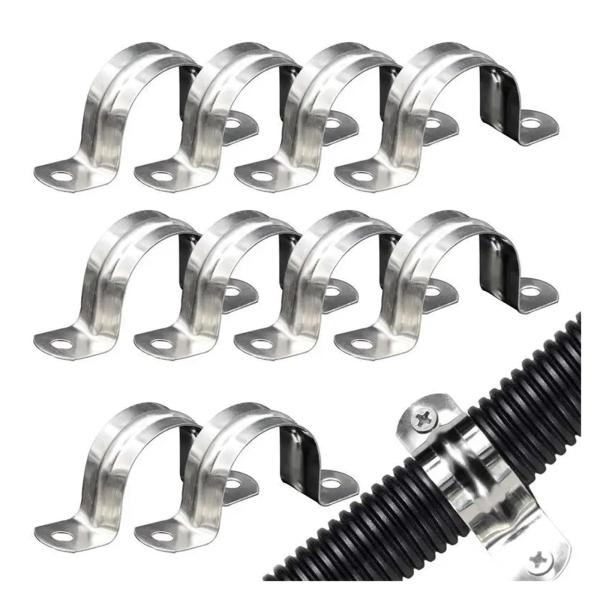 ・Strong ＆ Secure Hold: These U-shape clamps are strong enough to hold your pipe or rod securely・Smooth Polished Surface:...