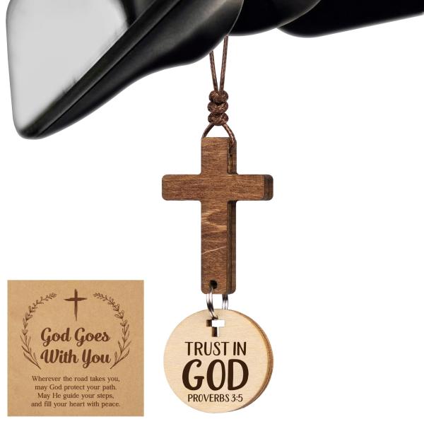 ・? Unique Daily Inspiration: Tap the cross to scan a new Bible verse every day - a spiritual rearview mirror accessories...