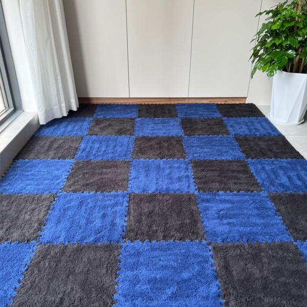 ・【WARM MATERIALS】Each piece of plush interlocking carpet tiles is made of thick EVA foam and covered with soft and cozy ...
