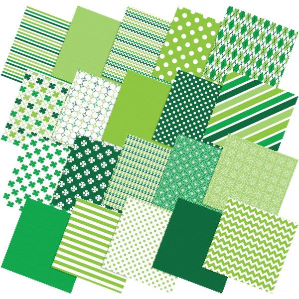 ・St. Patrick's Day Theme: impart life to your creations with our St. Patrick's Day fabric, each square is full of bright...