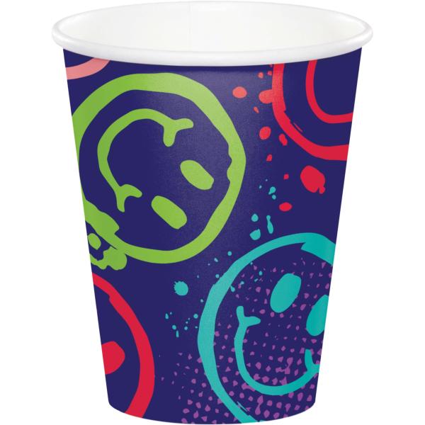 ・Each pack contains eight Graffiti Party Hot or Cold Paper Cups・Paper cups hold nine ounces of beverage・Sturdy paper cup...