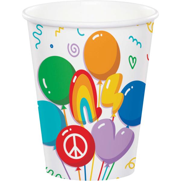 ・Each pack contains eight Bubbly Birthday Paper Cups・Paper cups hold nine ounces of beverage・Sturdy paper cups can serve...